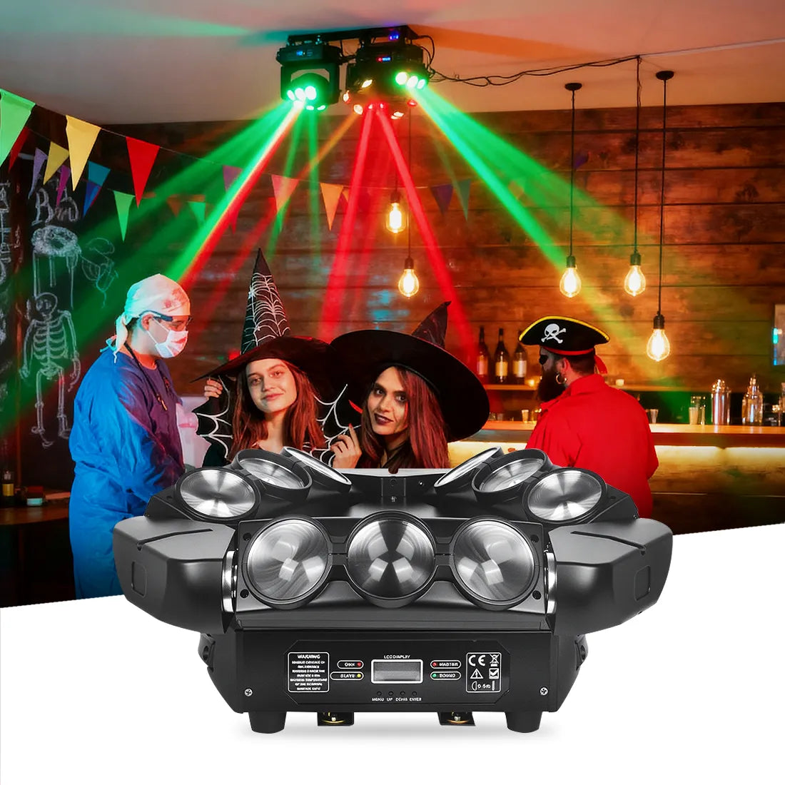 MOKA SFX Nine-headed bird Moving Head Beam RGBW Party Disco DJ – MOKA SFX