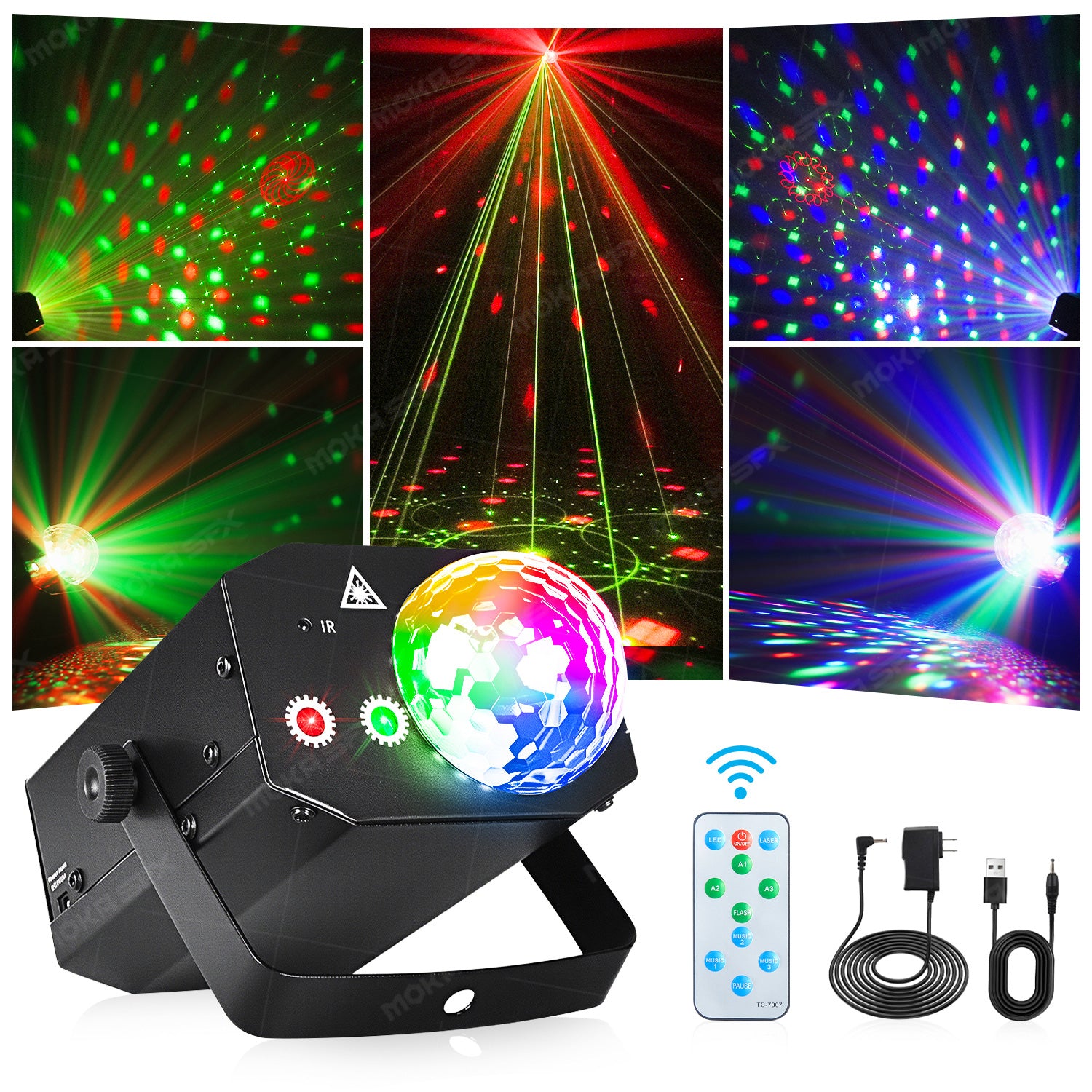 Moka Sfx Mini Laser Light Stage Effects Light 16in1 Laser Magic Ball ...