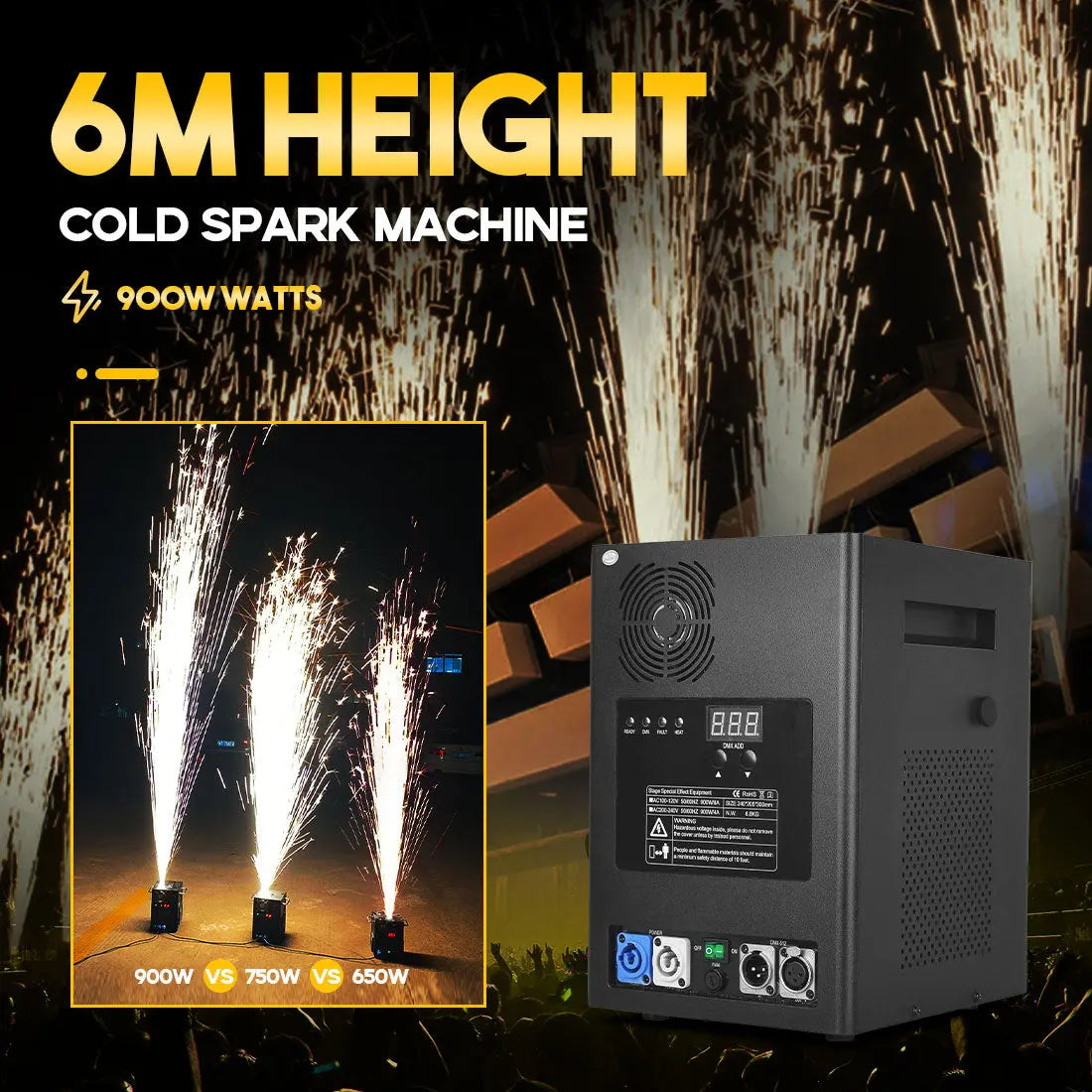 MOKA SFX MK-E22 900W cold spark machine up to 6m