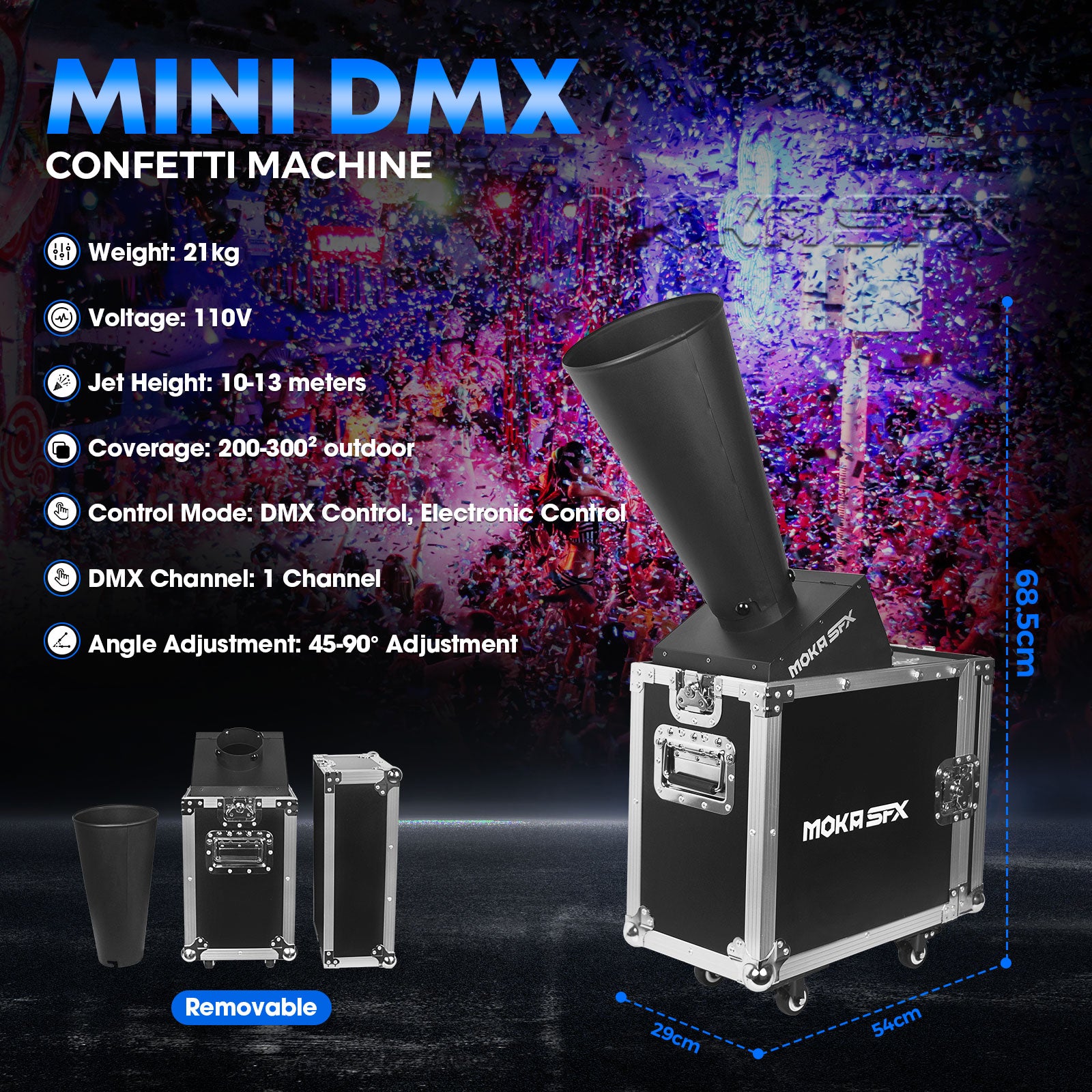 MOKA SFX MK-CN16 MINI DMX Confetti Machine