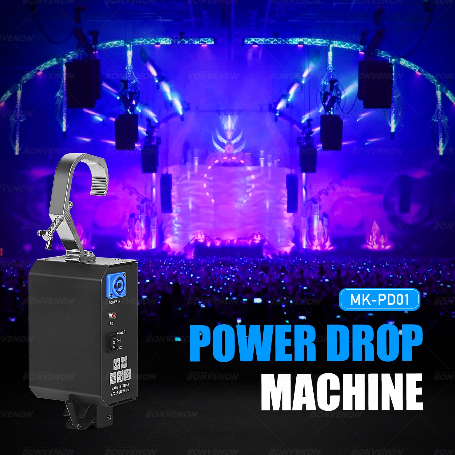 MK-PD01 Curtain Power Drop Machine For Stage Drop System
