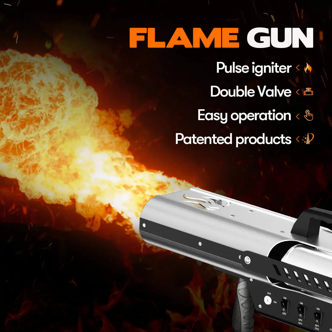 MOKA SFX F-100 New Fire gun for event double flame gun