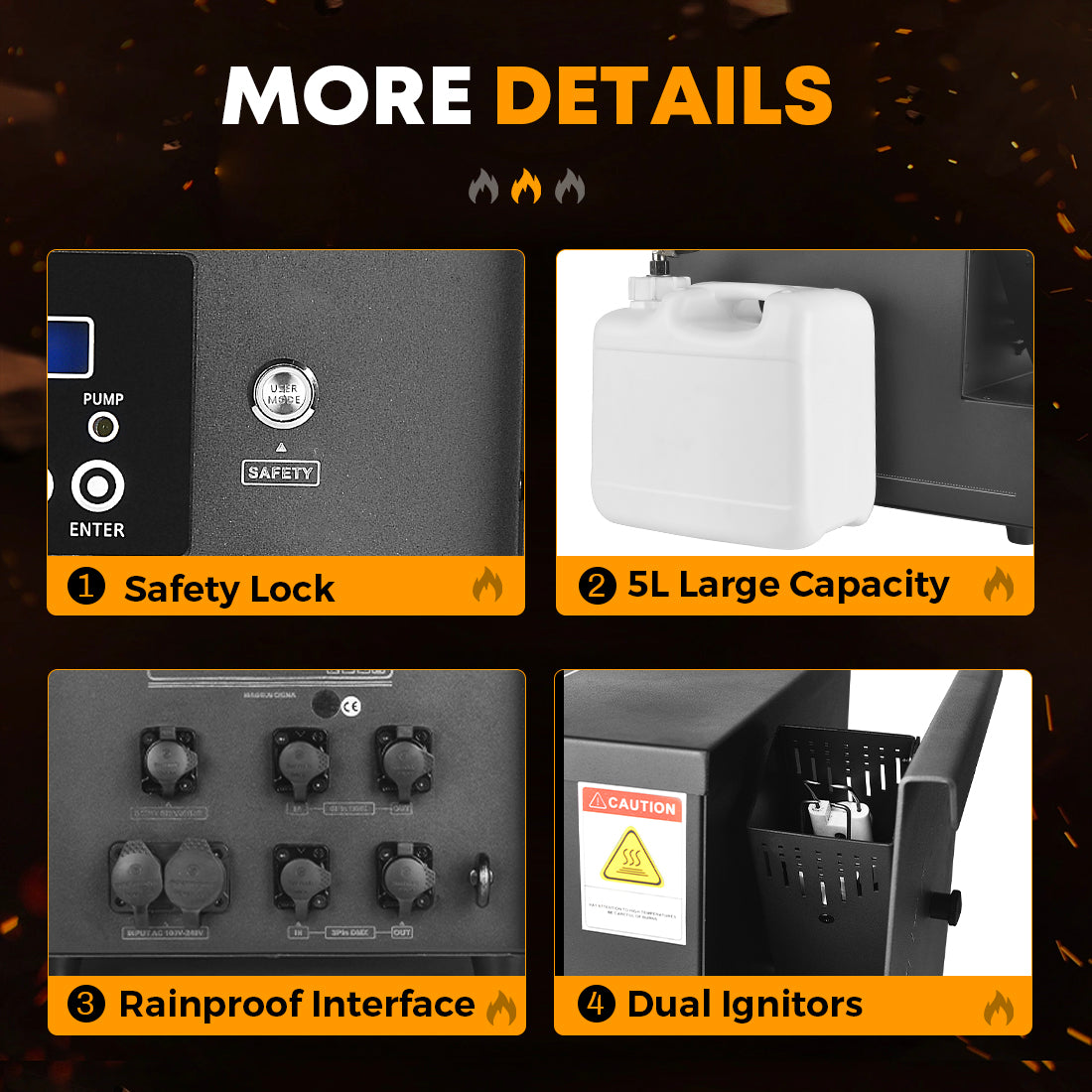 SFX PF-800 Rainproof high-altitude 10m flame thrower machine