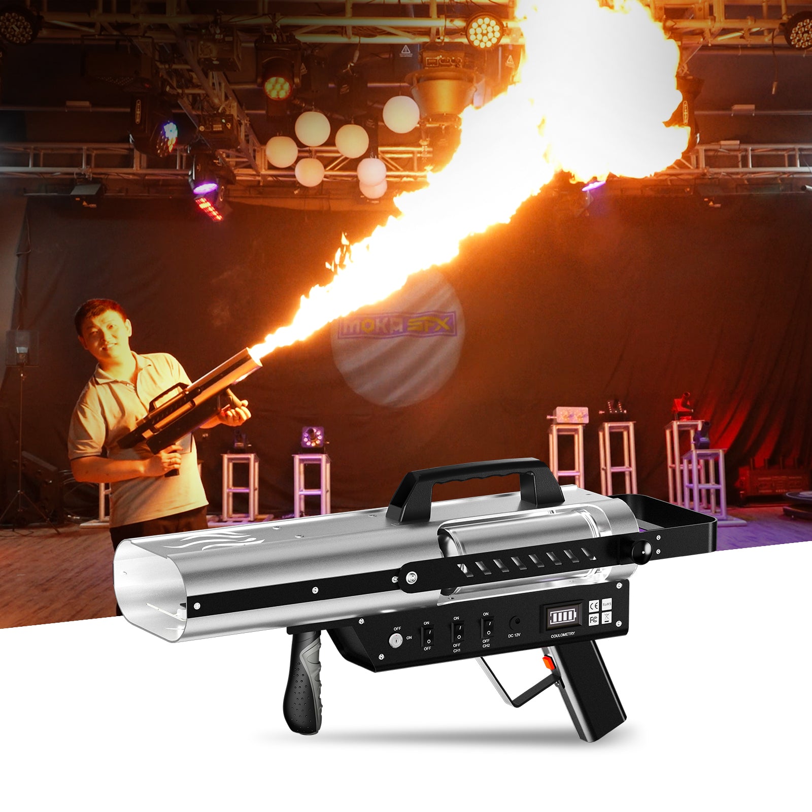 MOKA SFX F-100 New Fire gun for event double flame gun