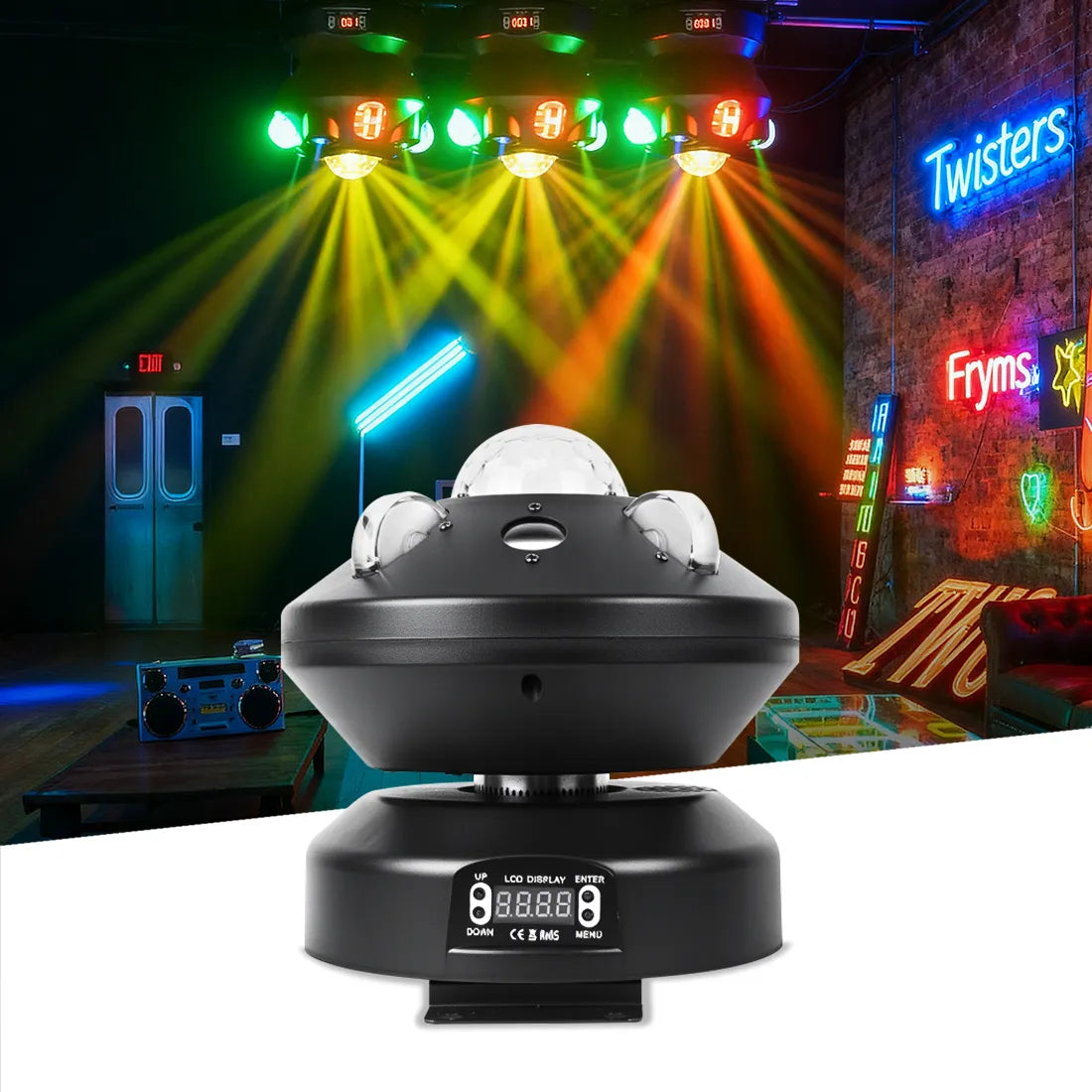 MOKA SFX 100W DJ Laser Beam Light Disco Ball Strobe Stage Lighting ...