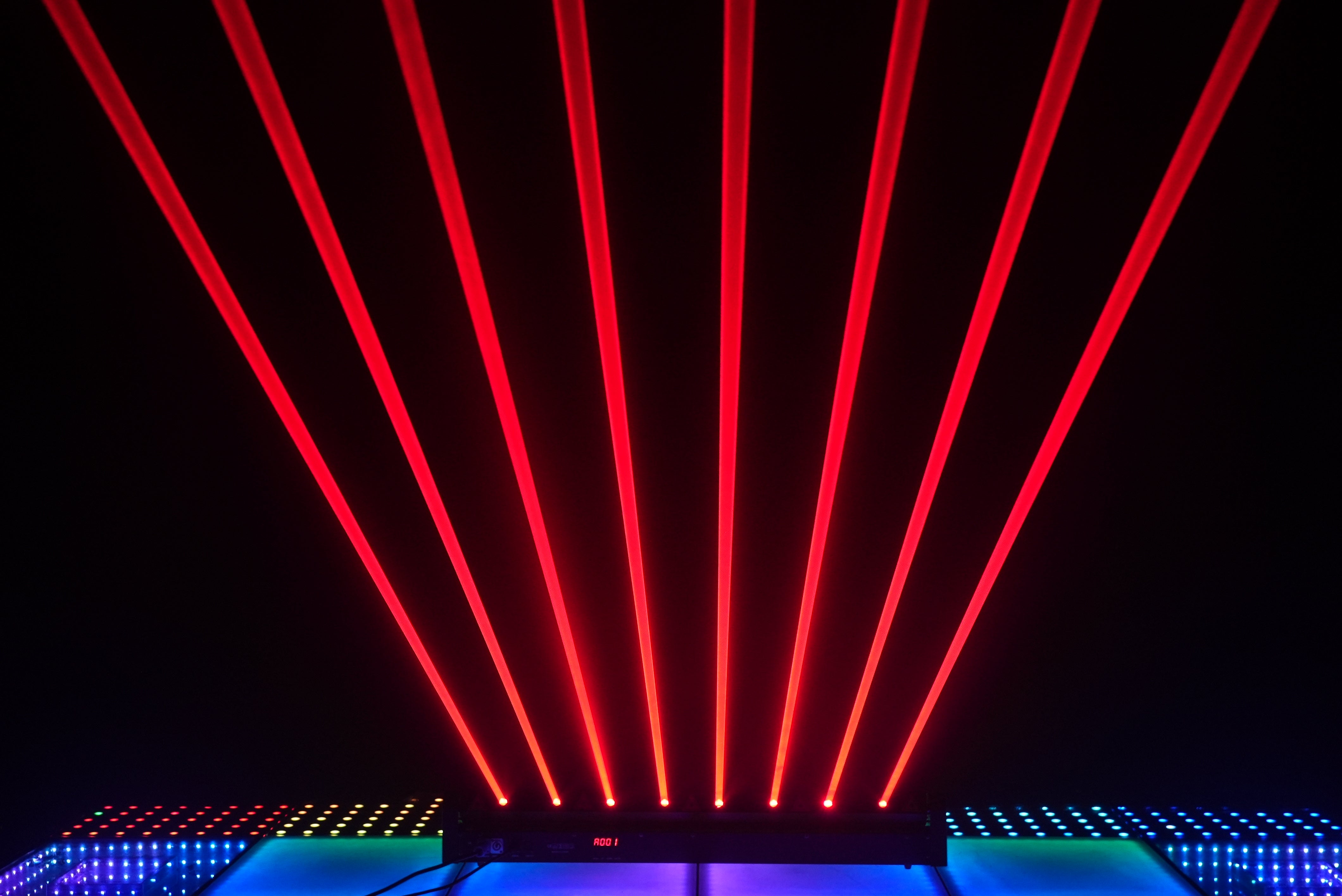 MOKA SFX MK-LS08 8 Eyes RGB Full Color/ Single Red Moving Head Laser